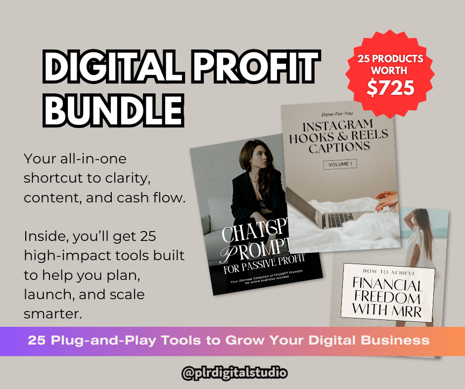 Digital Profit Bundle +MRR – PLR Digital Studio